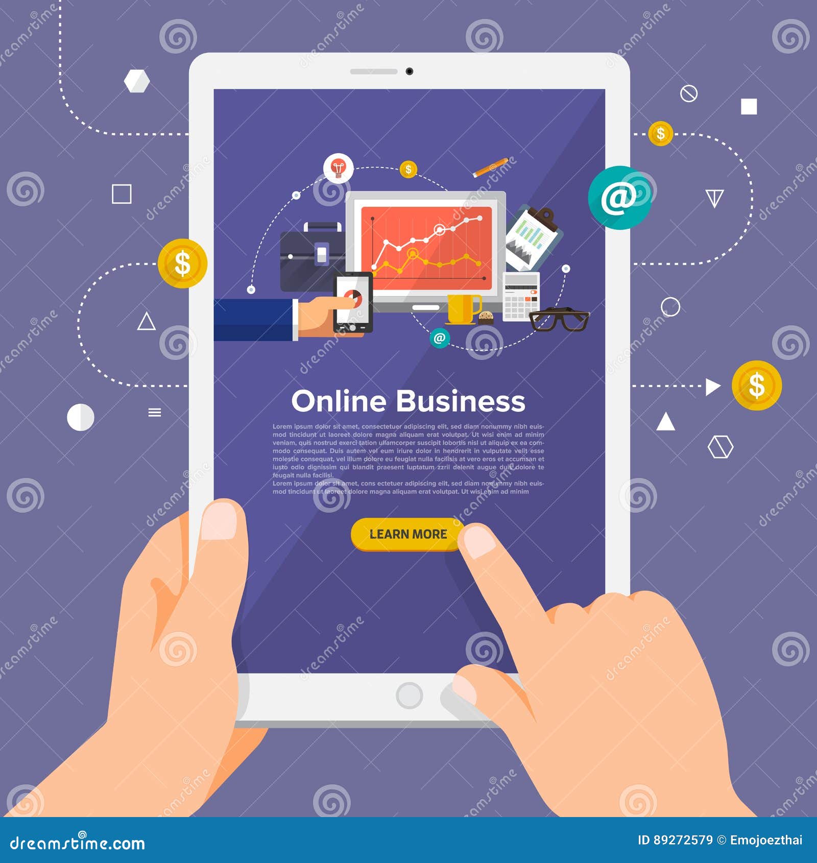 Online_Business_Solution_10 Stock Vector - Illustration of internet ...