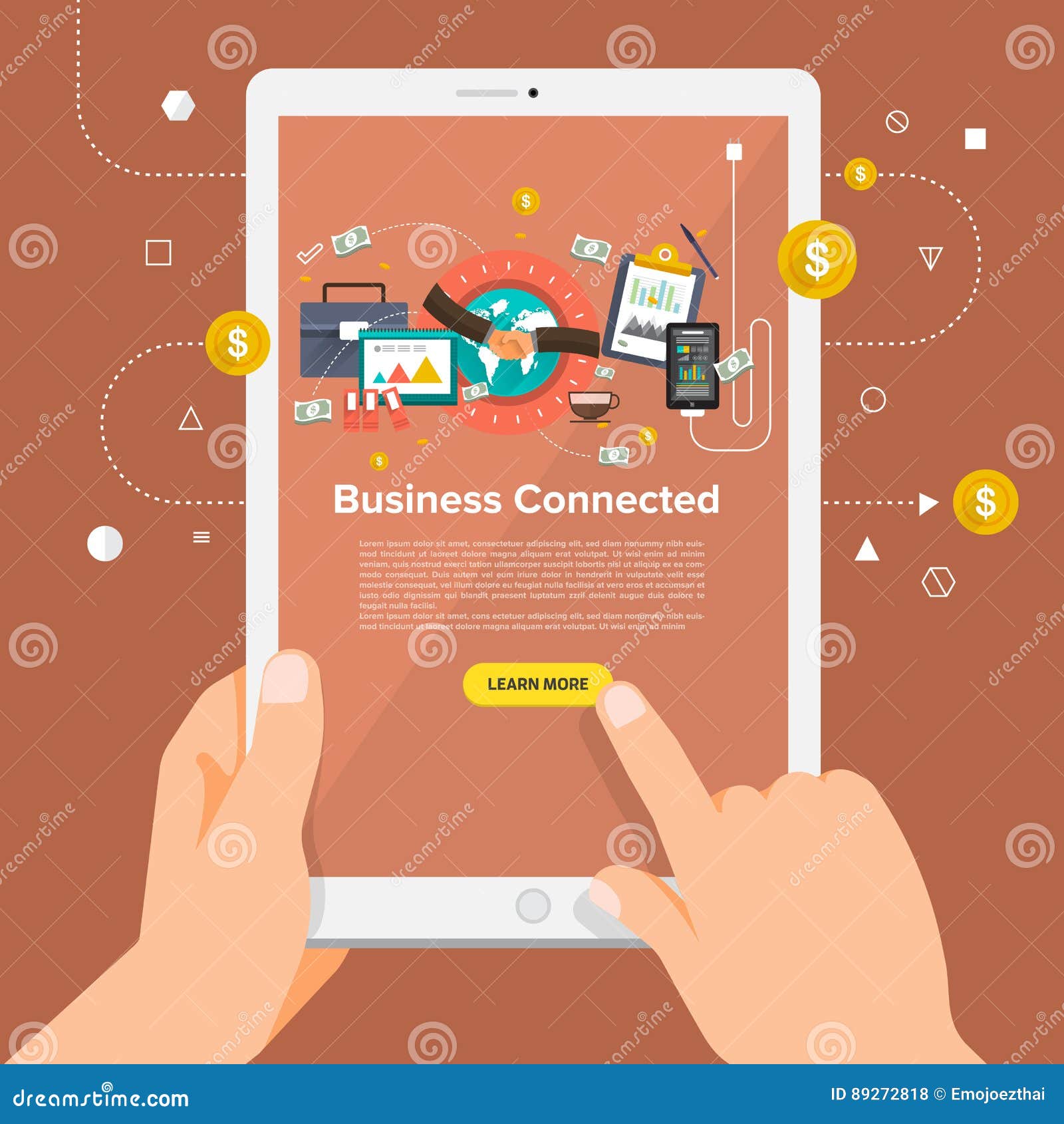 Online_Business_Solution_19 Stock Vector - Illustration of design, data ...