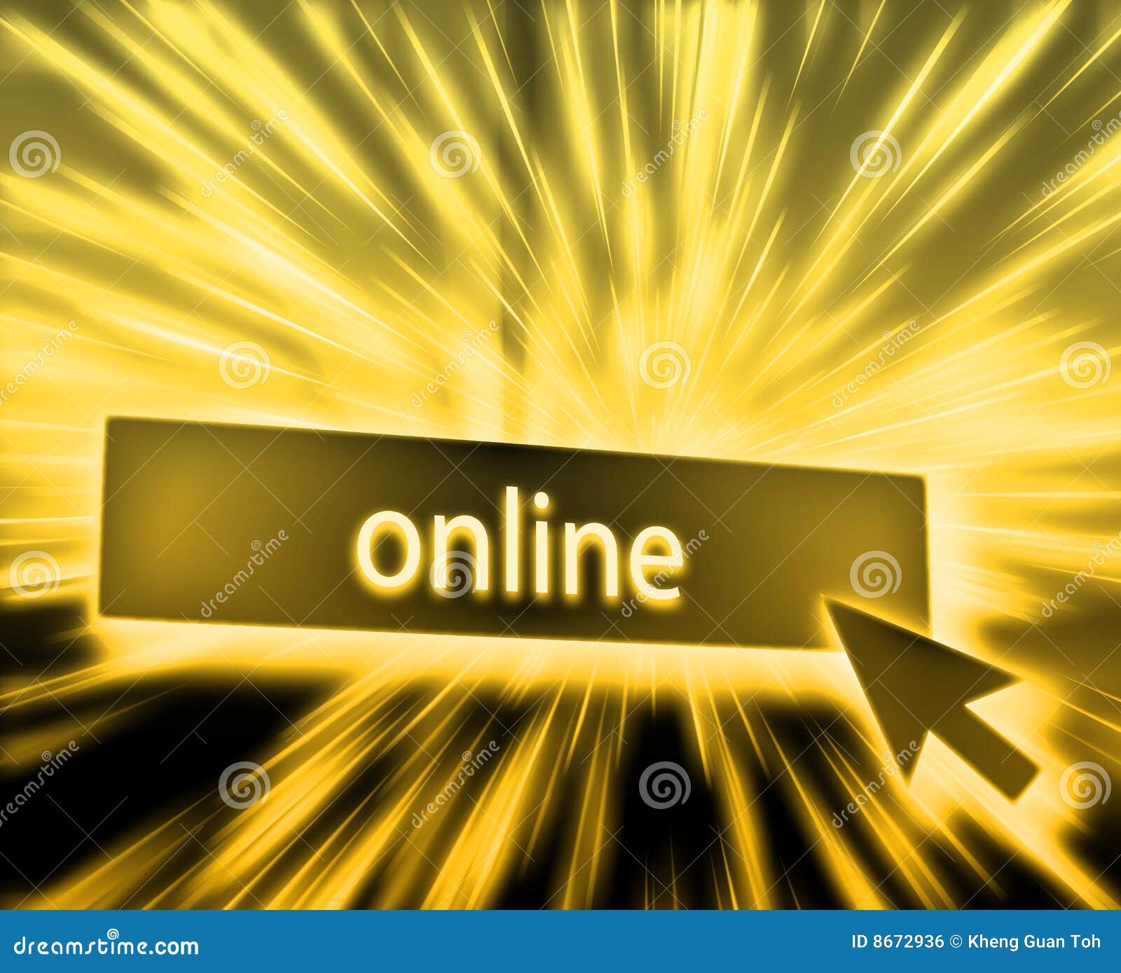 Online button stock illustration. Illustration of shining - 8672936