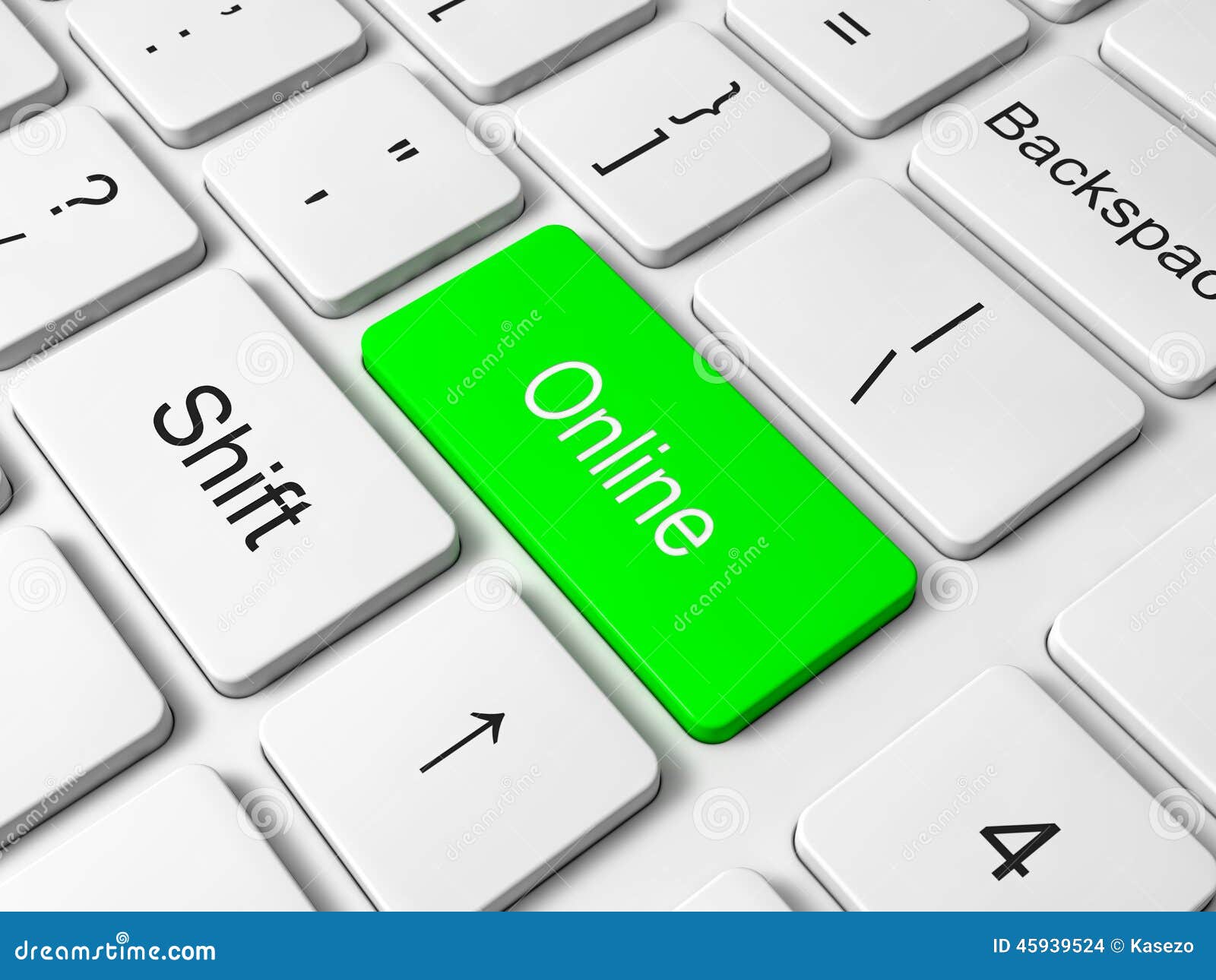 Online button on keyboard stock illustration. Illustration of ...