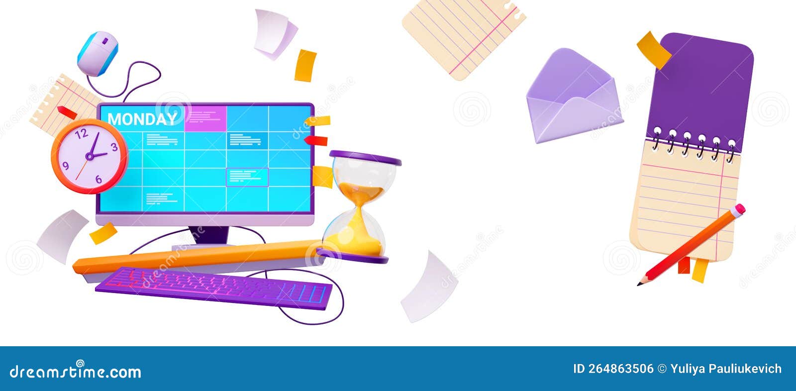 Online Calendar, Digital Schedule, Agenda Stock Illustration ...