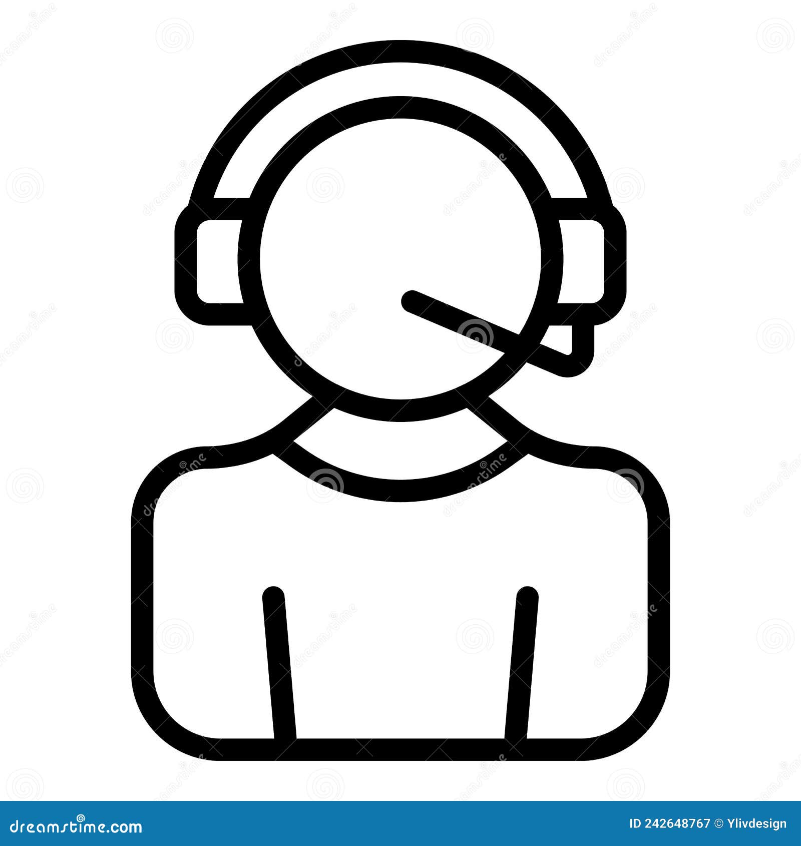 Online Call Support Icon Outline Vector. Custom Offer Stock Vector ...