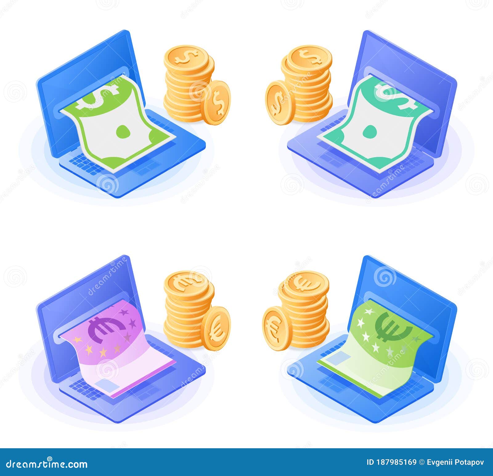 Cash Transaction And Data Analysis Landing Page Vector Illustration ...