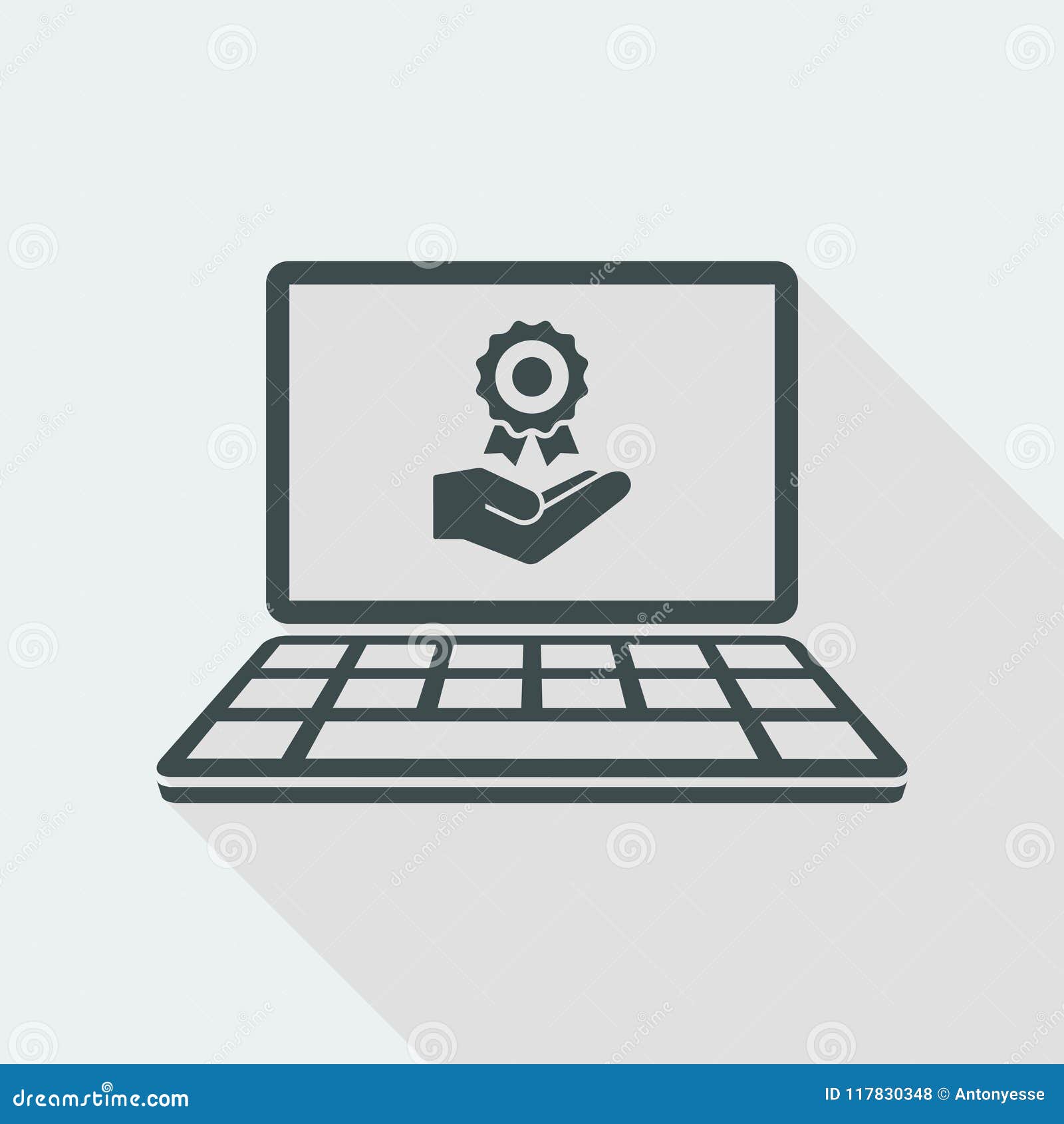 Online Certification - Vector Icon for Computer Website or Application ...