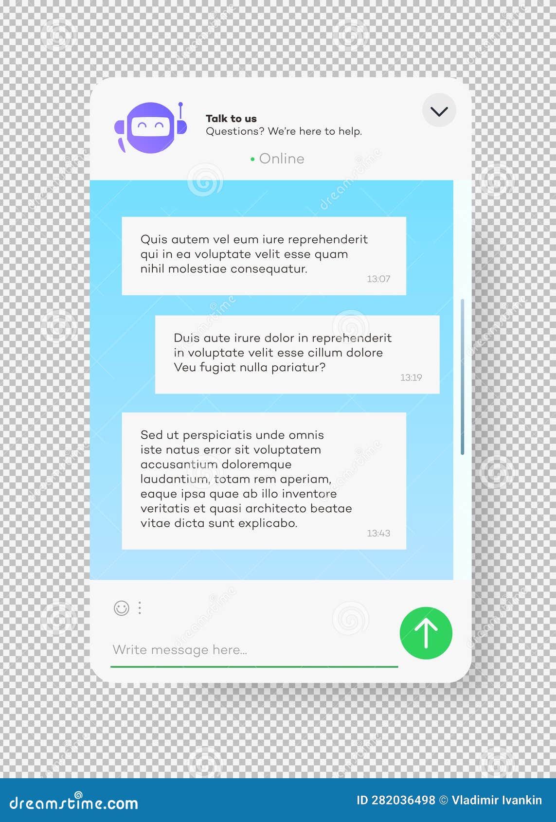 Online Chat Bot Window for Website and Mobile App Stock Vector ... Online Chat Bot Window for Website and Mobile App Stock Vector ...