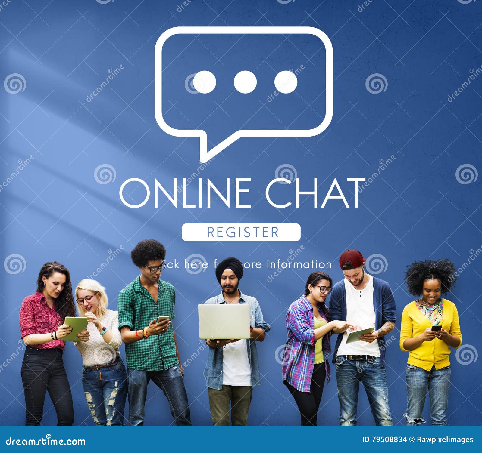 Online Chat Communication Conversation Message Concept Stock Photo ...