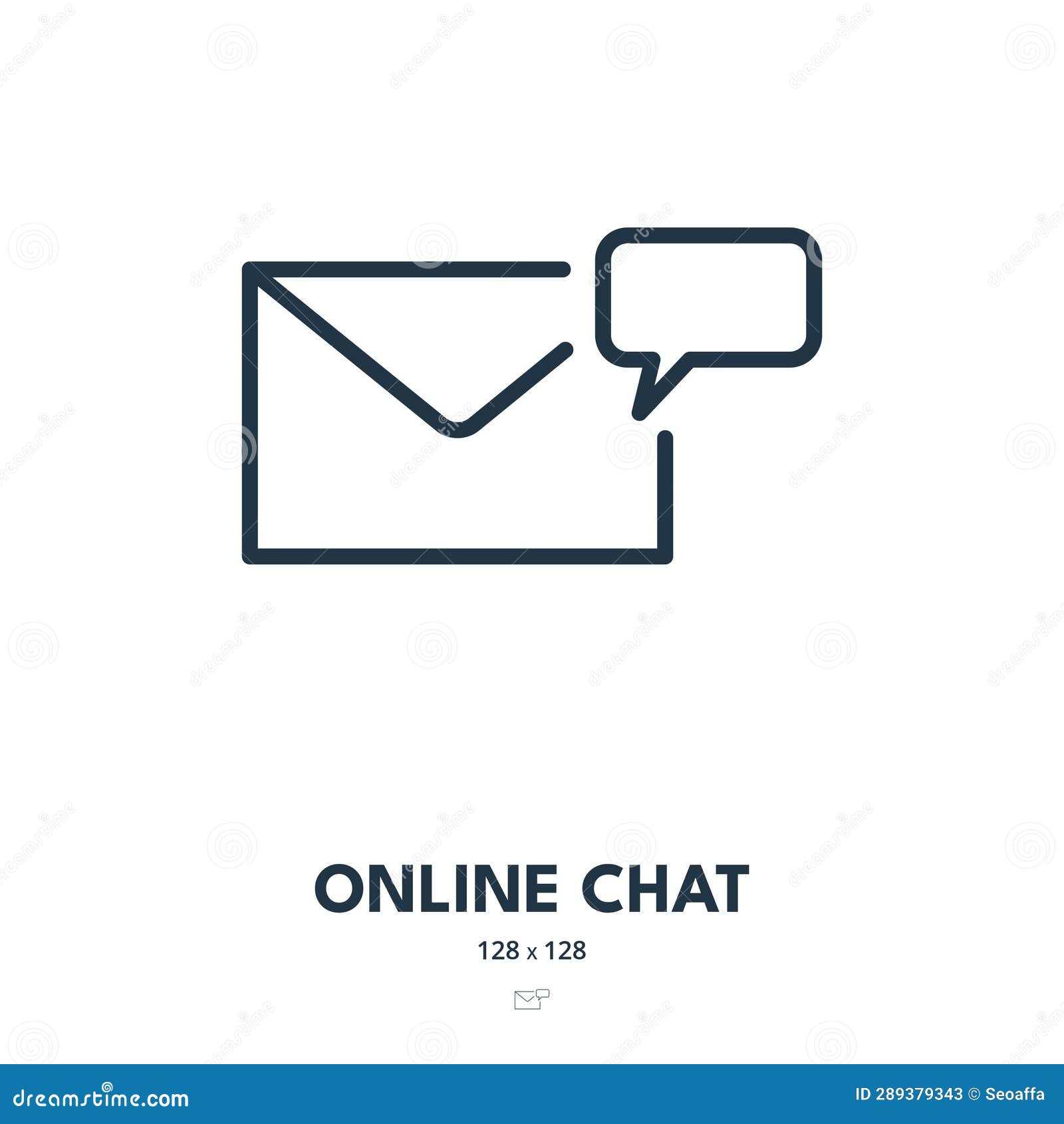 Online Chat Icon. Speech, Discussion, Talk. Editable Stroke. Vector ...