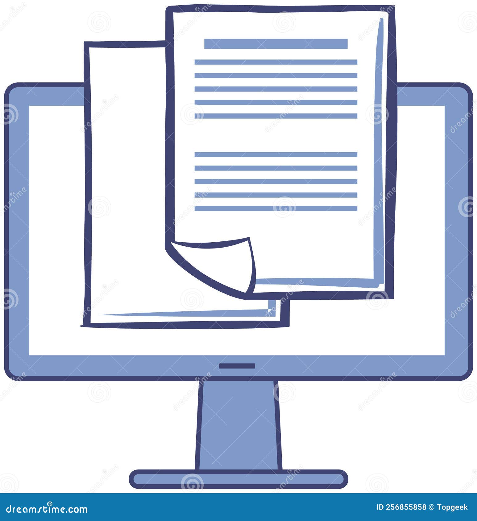 Online Chat Message Notifications with Computer and Vector Paper ...