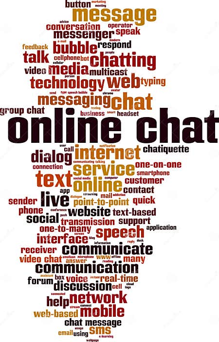 Online chat word cloud stock vector. Illustration of reply - 206571578