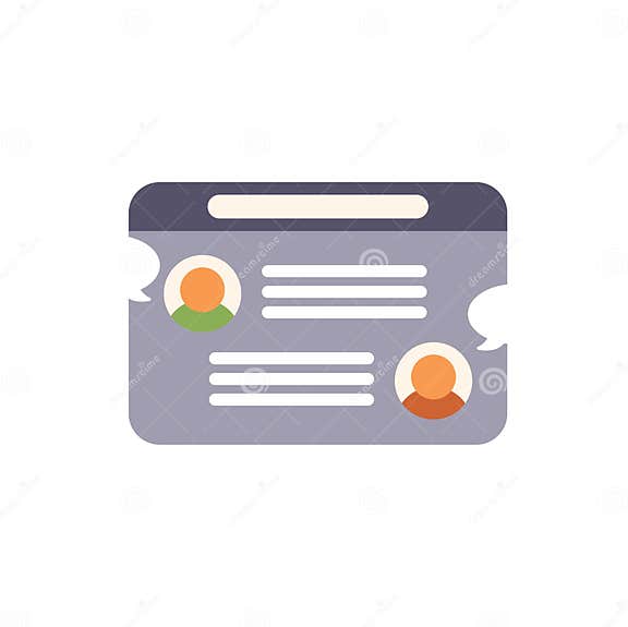 Online Chatting Using Instant Messaging App on Computer Screen Stock ...