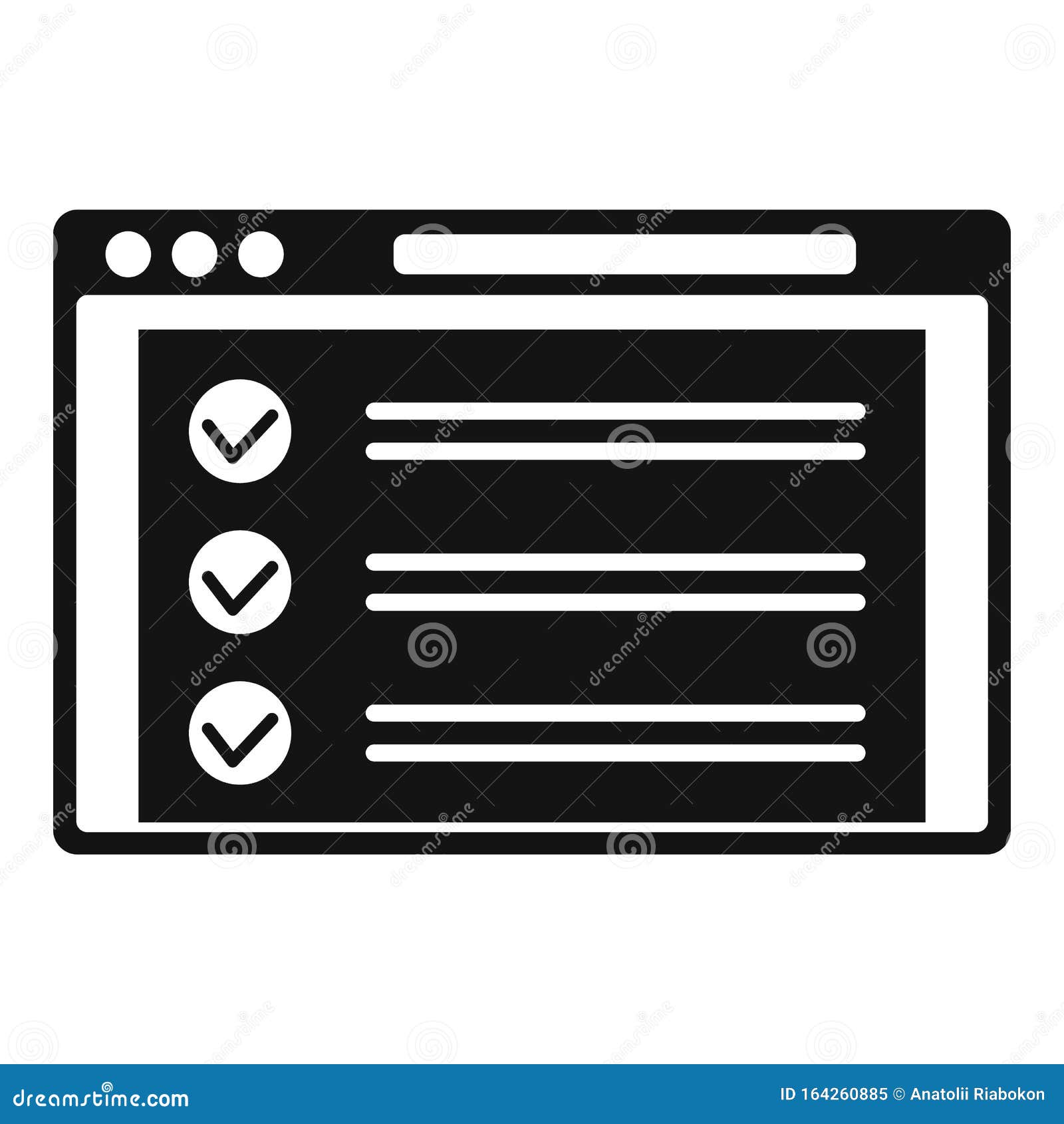 Online Checklist Icon, Simple Style Stock Vector - Illustration of icon ...