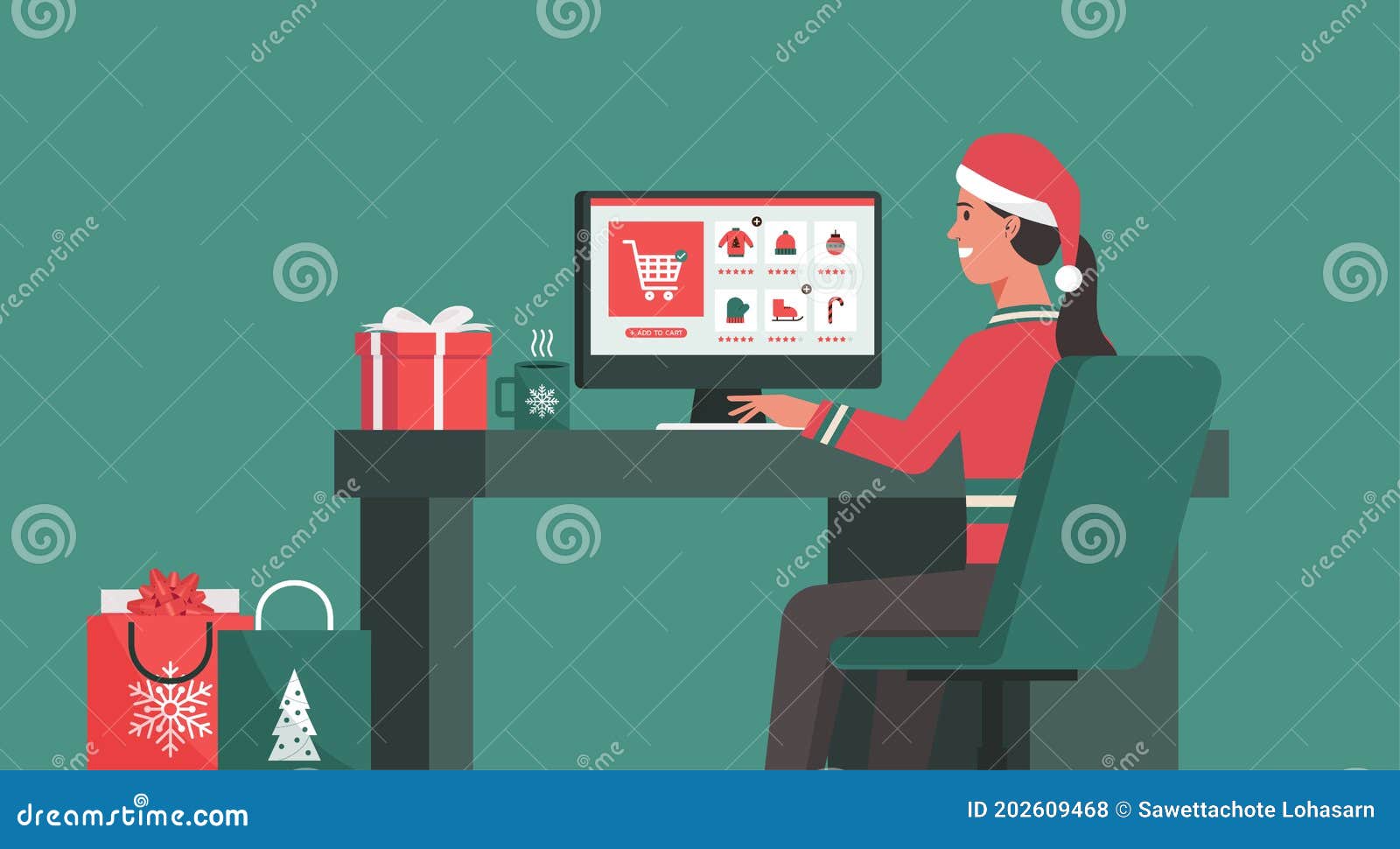 Making Order Online Isolated Cartoon Vector Illustrations ...