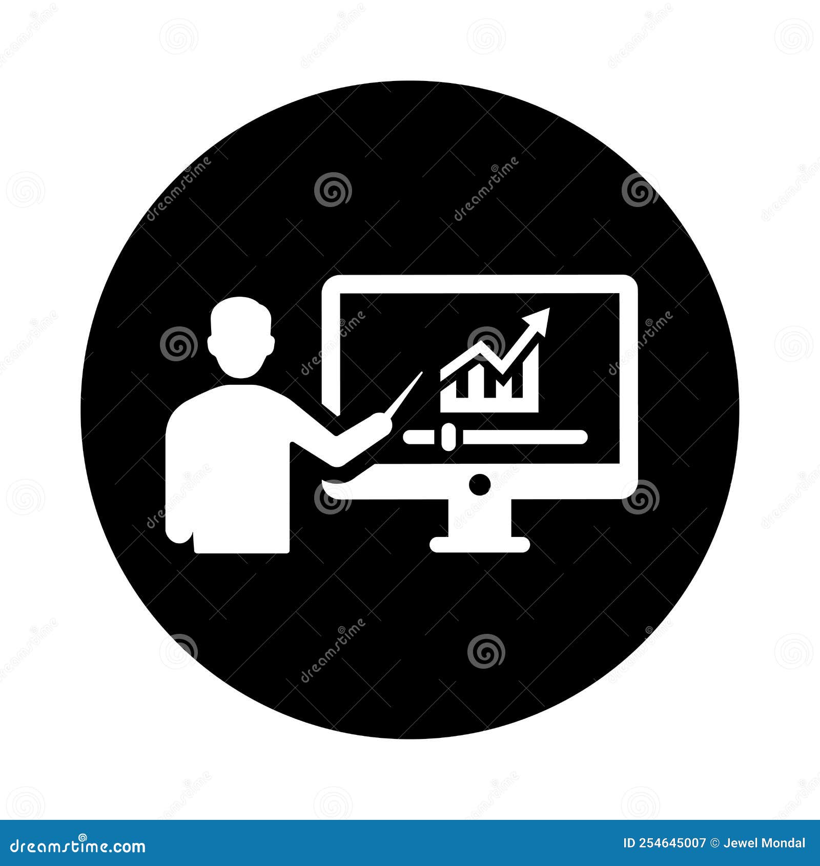 Online, Class, Video, Tutorial Icon. Black Vector Sketch Stock ...