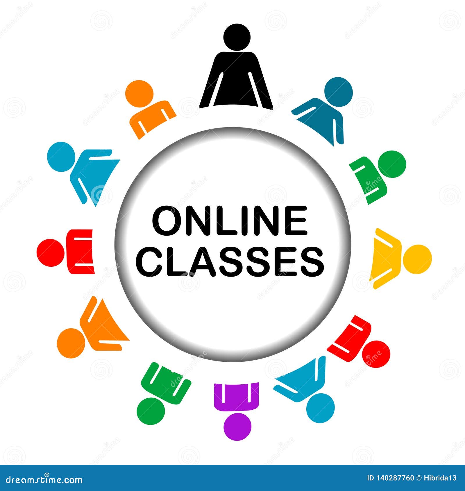 Online classes icon stock vector. Illustration of learning - 140287760