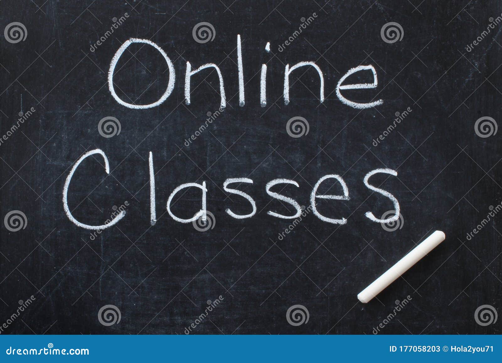 Online classes stock image. Image of chalkboard, chalk - 177058203