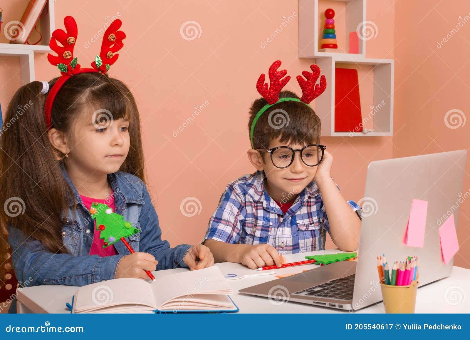 Online Classes, Teaching Online. Kids Learning Online Stock Image ...