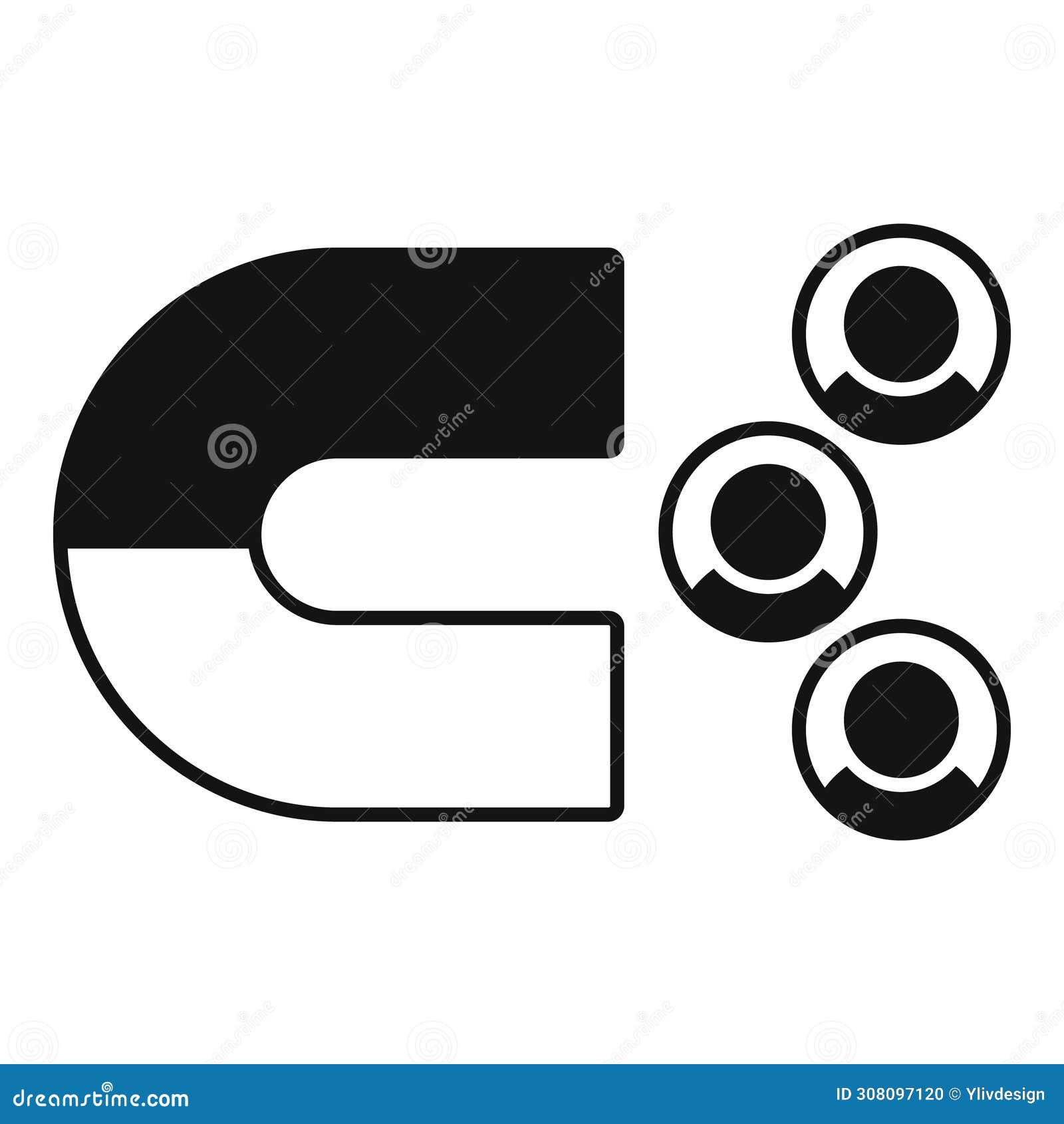 Online Client Magnet Icon Simple Vector. Personal Safety Stock Vector ...