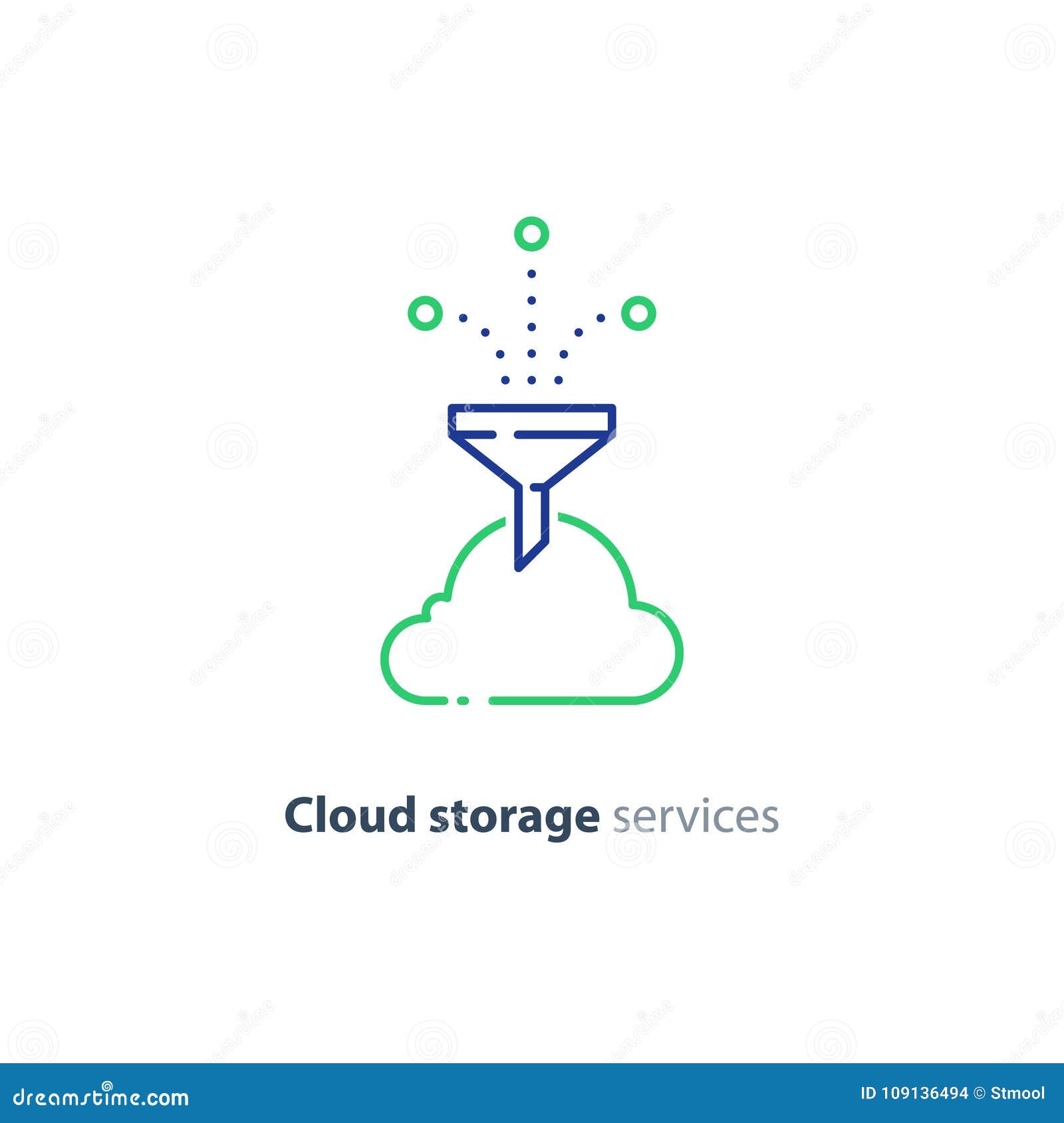 Online Cloud Storage, Data Aggregation Concept Line Icon Stock Vector ... Online Cloud Storage, Data Aggregation Concept Line Icon Stock Vector ...