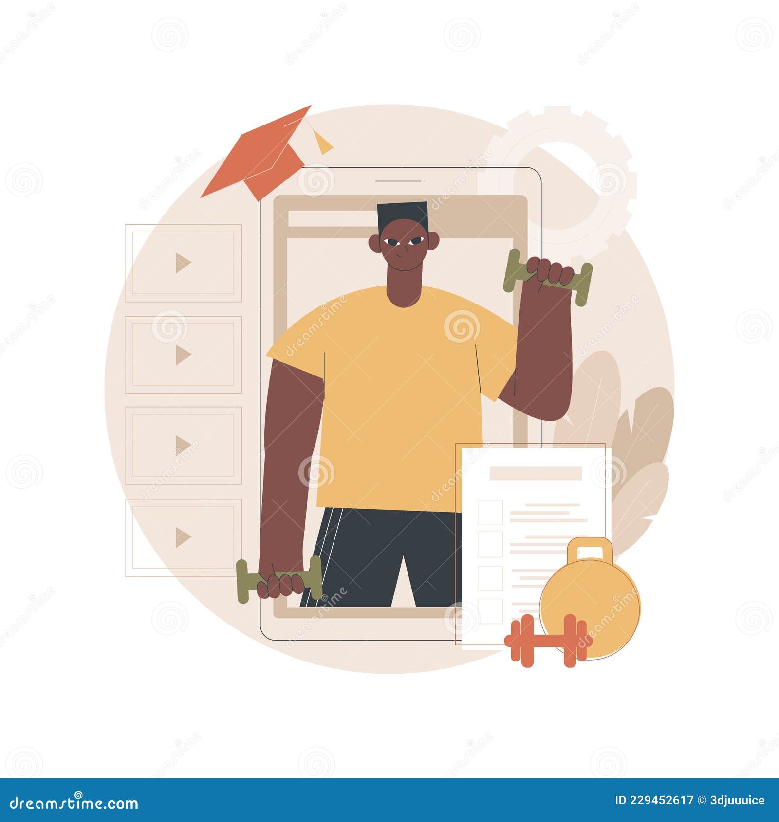Online Coach Abstract Concept Vector Illustration. Stock Vector ...