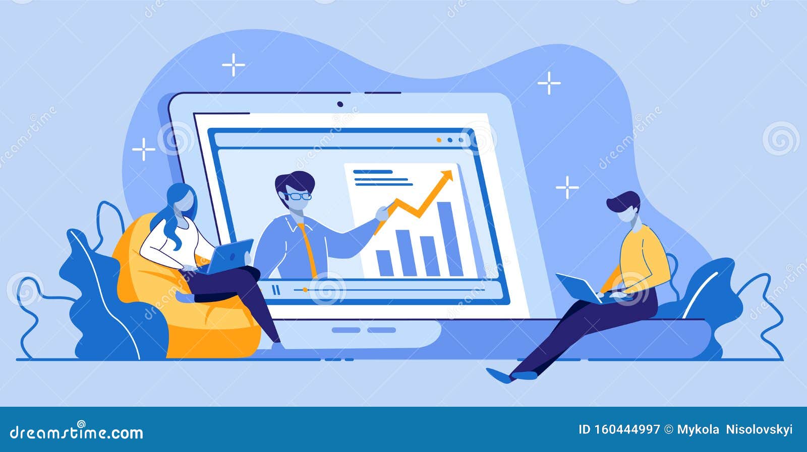 Online Coaching for Development and Education. Stock Vector ...