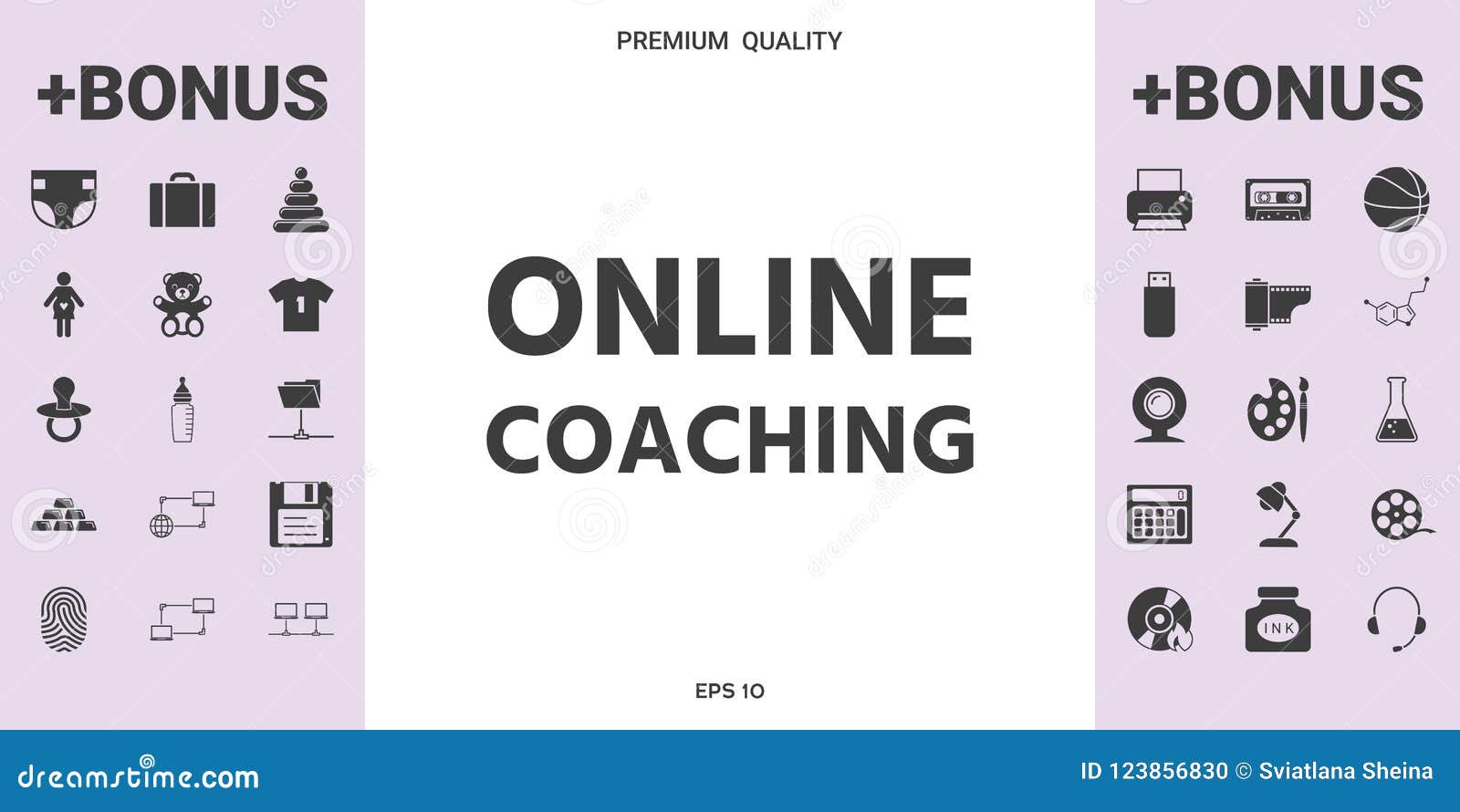 Online Coaching Icon - Graphic Elements for Your Design Stock Vector ...