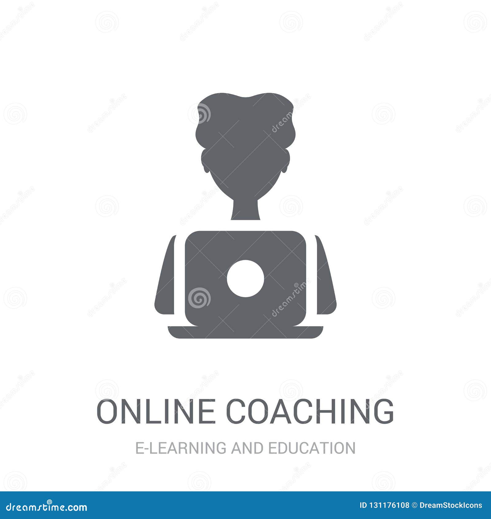 Online Coaching Icon. Trendy Online Coaching Logo Concept on White ...