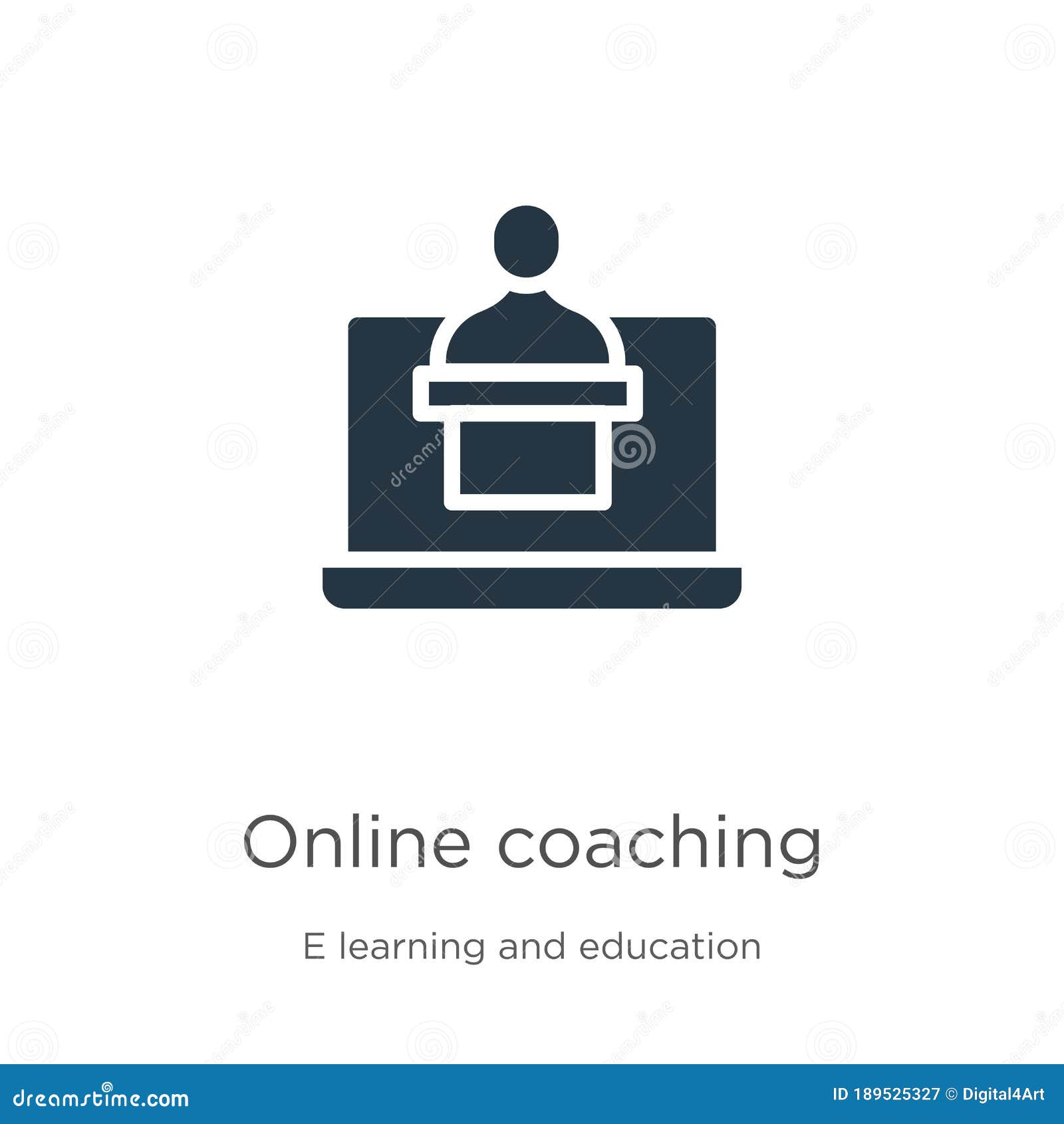 Online Coaching Icon Vector. Trendy Flat Online Coaching Icon from E ...
