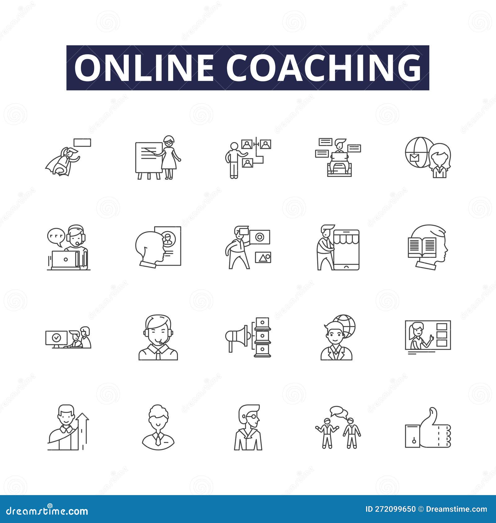 Coaching Line Icons Collection. Mentoring, Guiding, Training ... Coaching Line Icons Collection. Mentoring, Guiding, Training ...
