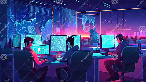 Online Coding Class Flat Illustration Generative Ai Stock Illustration Illustration Of