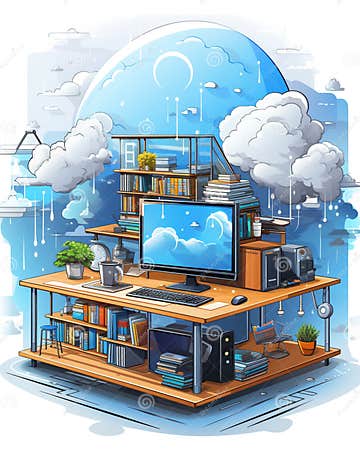 Online Coding Class Setup, Flat Design, Side View, Tech-savvy Theme ...