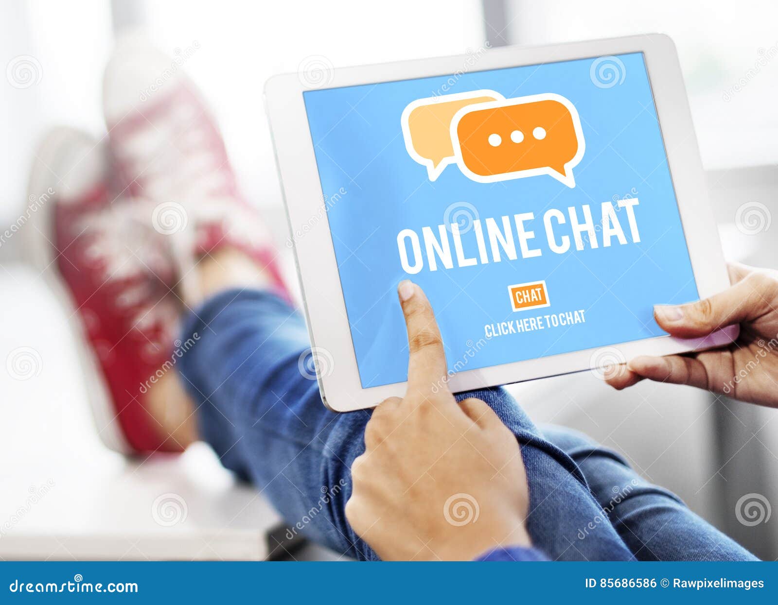 Online Communication Chat Conversation Global Concept Stock Photo ...