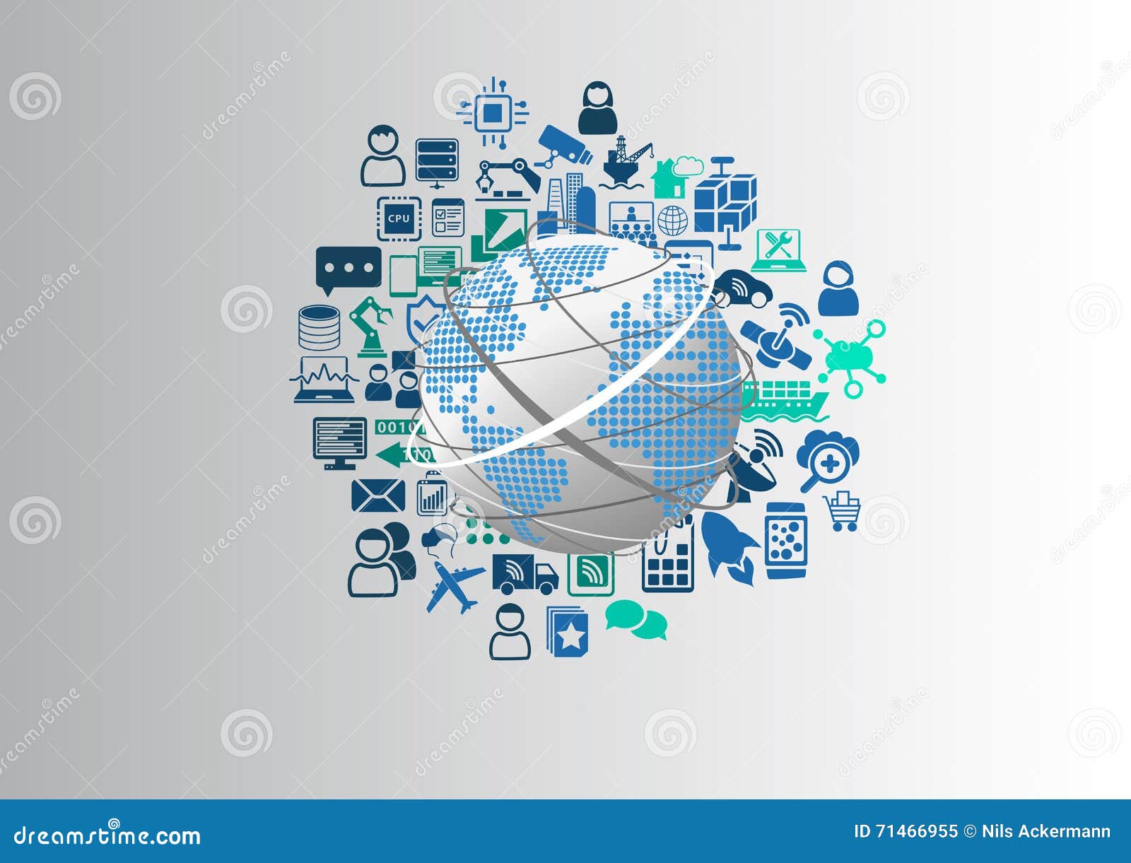 Online Communication Concept in a Digital World Via the Internet Stock ...