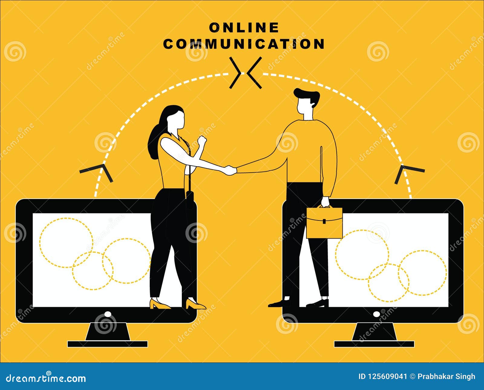Online Communication of Male and Female Stock Vector - Illustration of ...