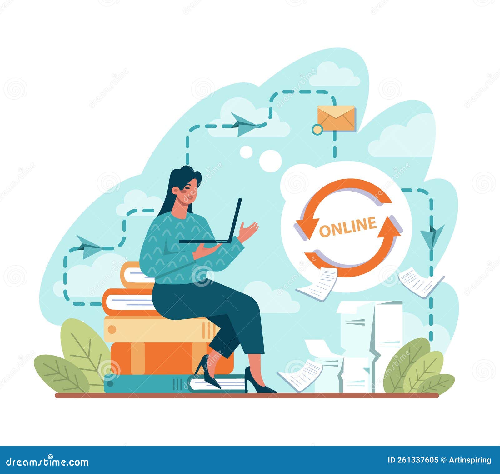 Online Communication. Video Conferencing and Chatting through Device ...