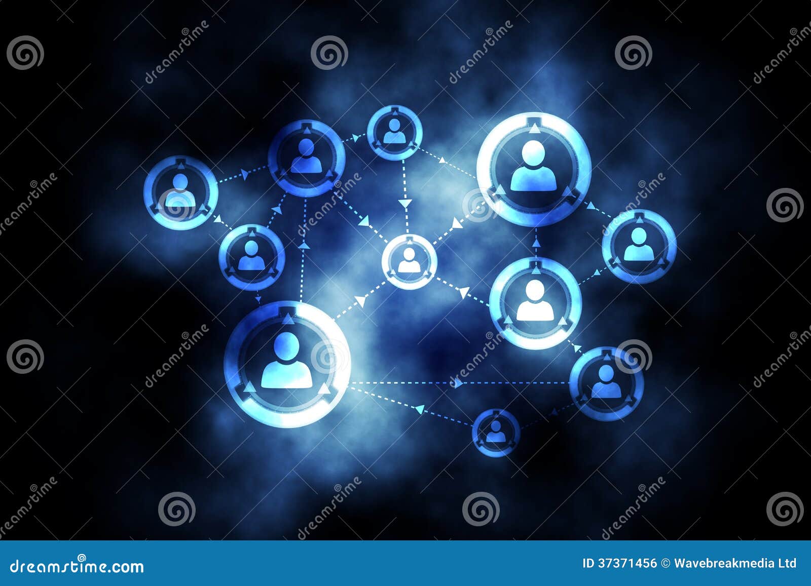 Online Community Background Stock Illustration - Illustration of link ...