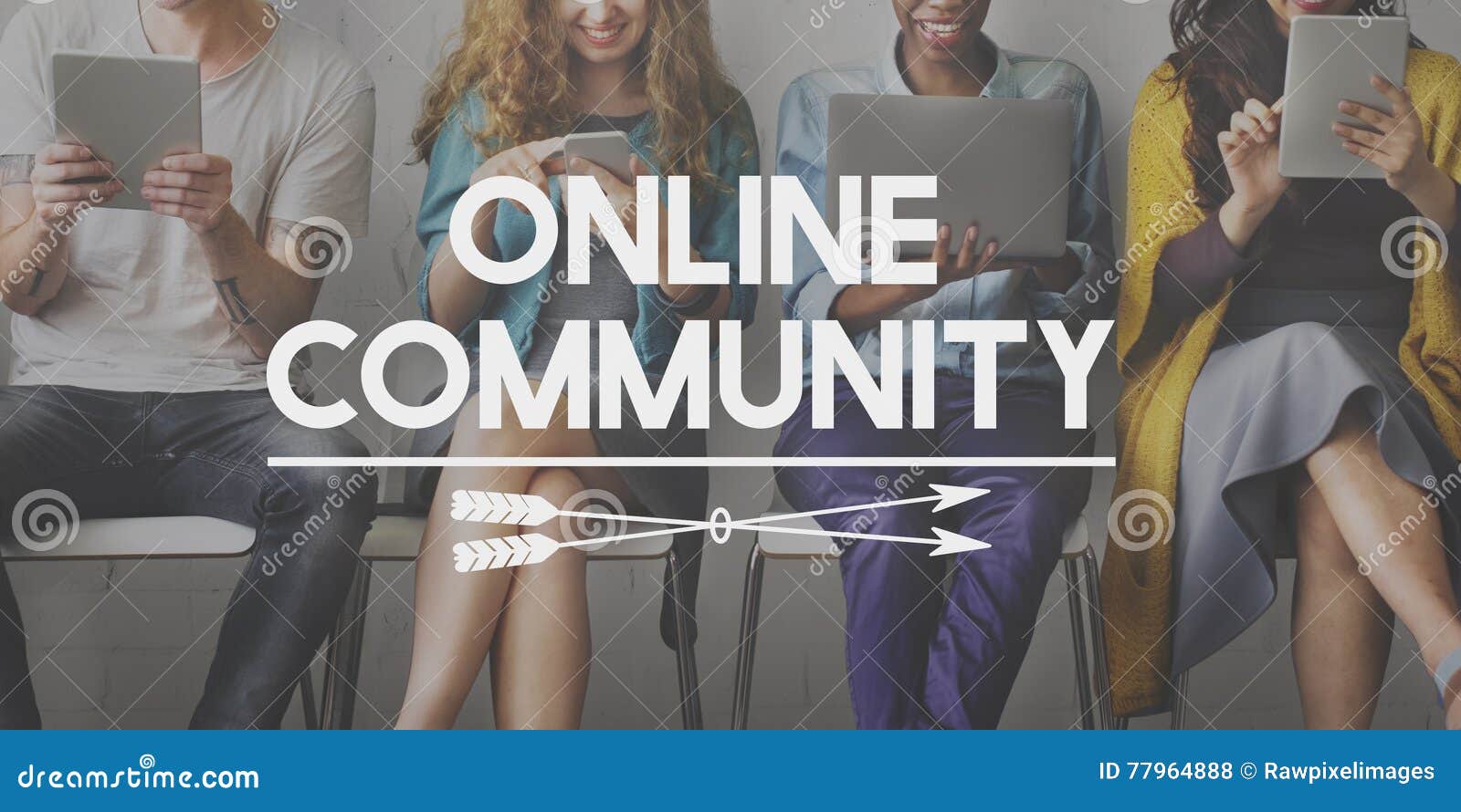 Online Community Connection Social Media Networking Concept Stock Photo ...