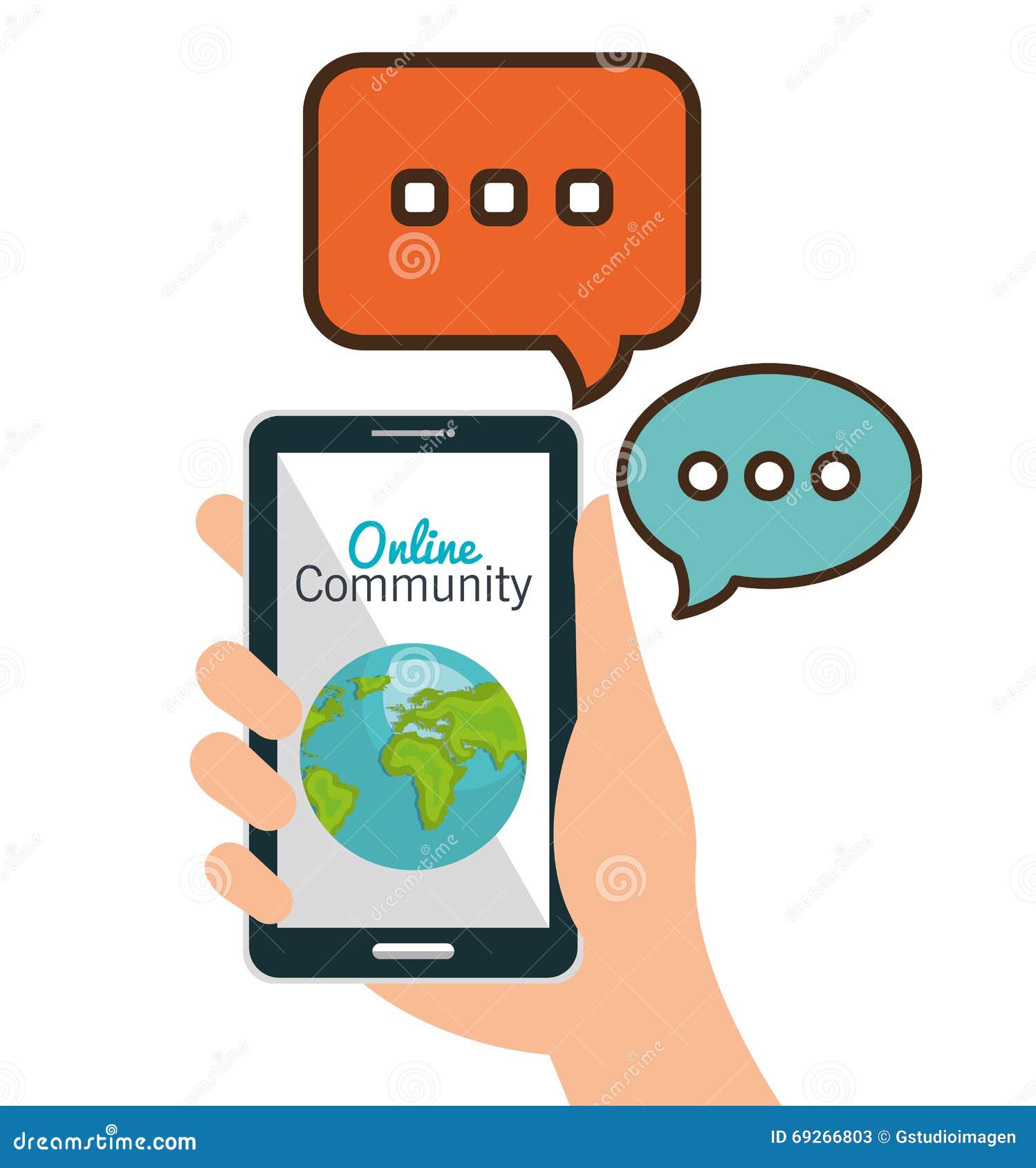 Online community design stock image. Image of communication - 69266803