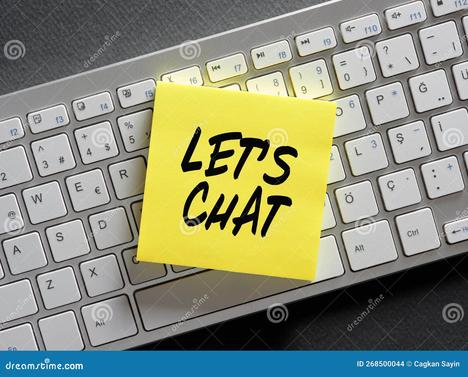 Online Computer Chatting Concept. the Word Let S Chat Written on a ...