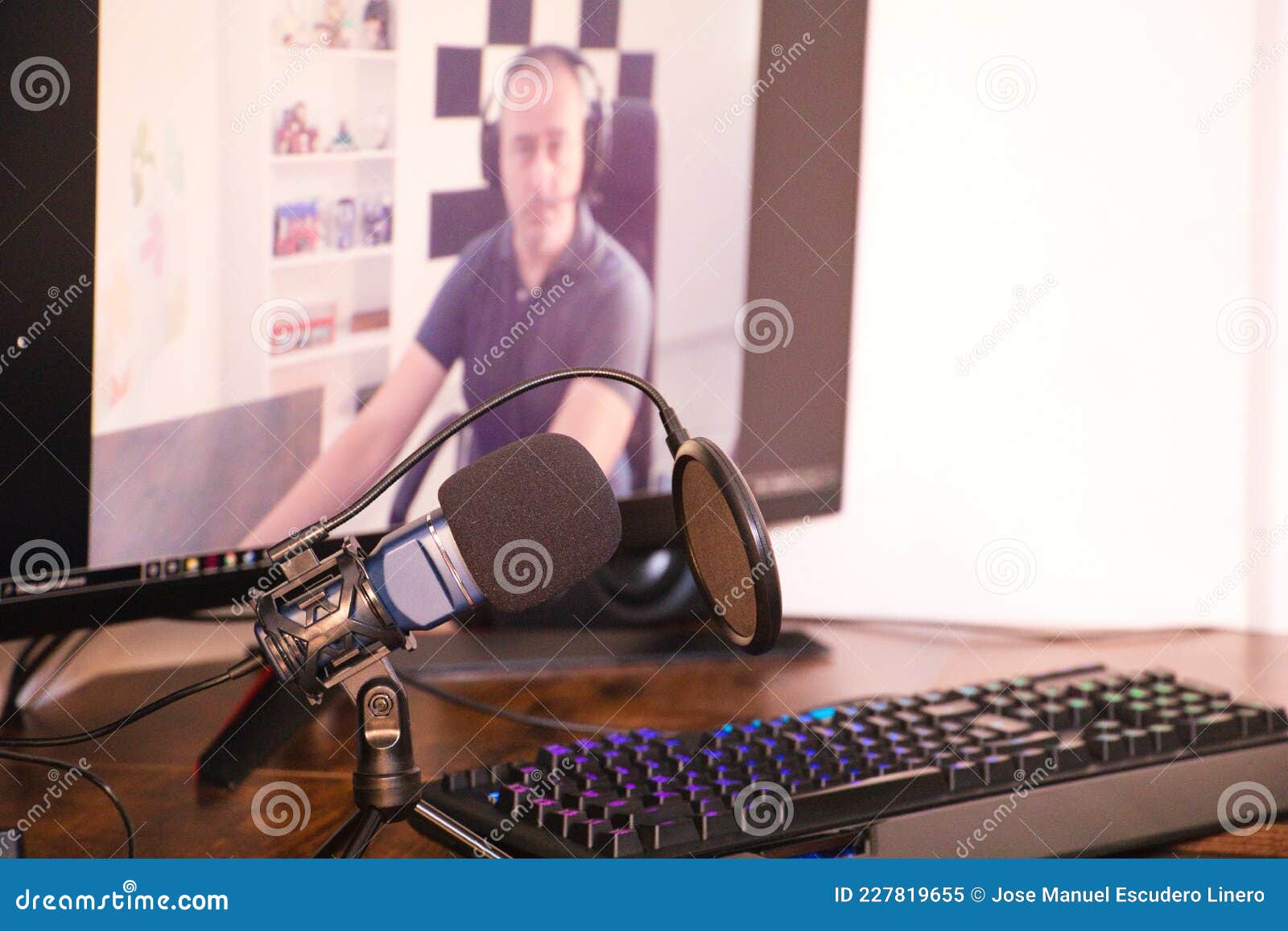 Online Computer Game Players are Chatting Via Video Call before the ...