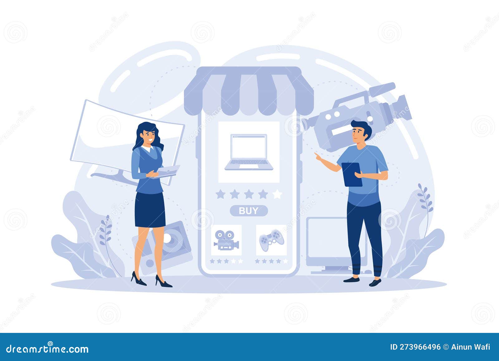Online Computer Store stock vector. Illustration of concept - 273966496