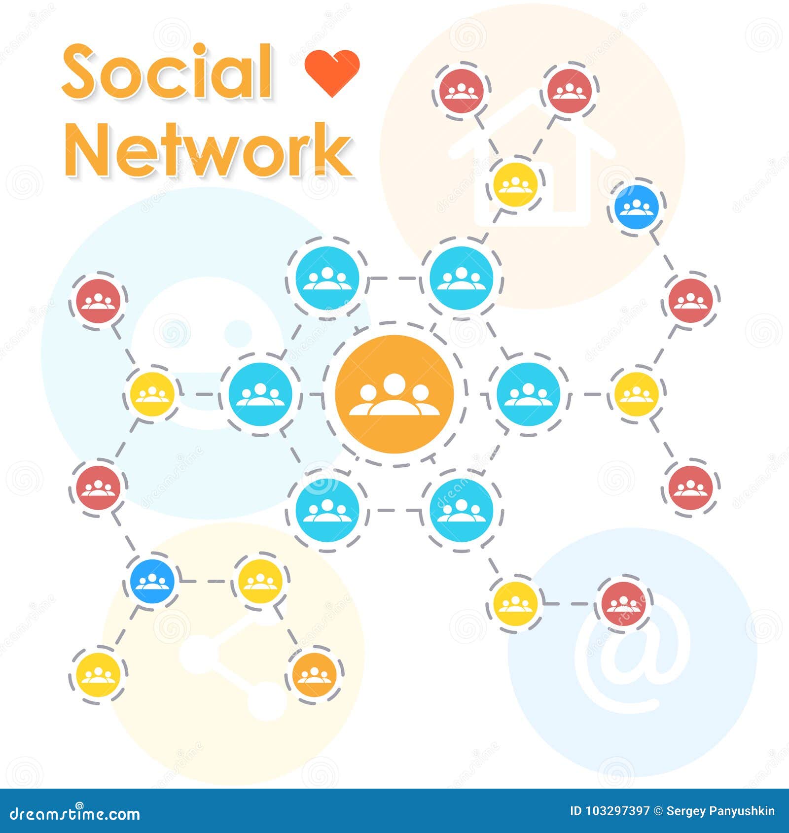 Online Connection Concept. Social Media Communication Stock Vector ...