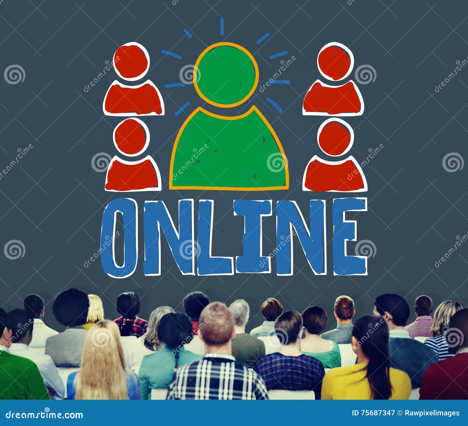 Online Connection Networking Internet Communication Concept Stock Image ...