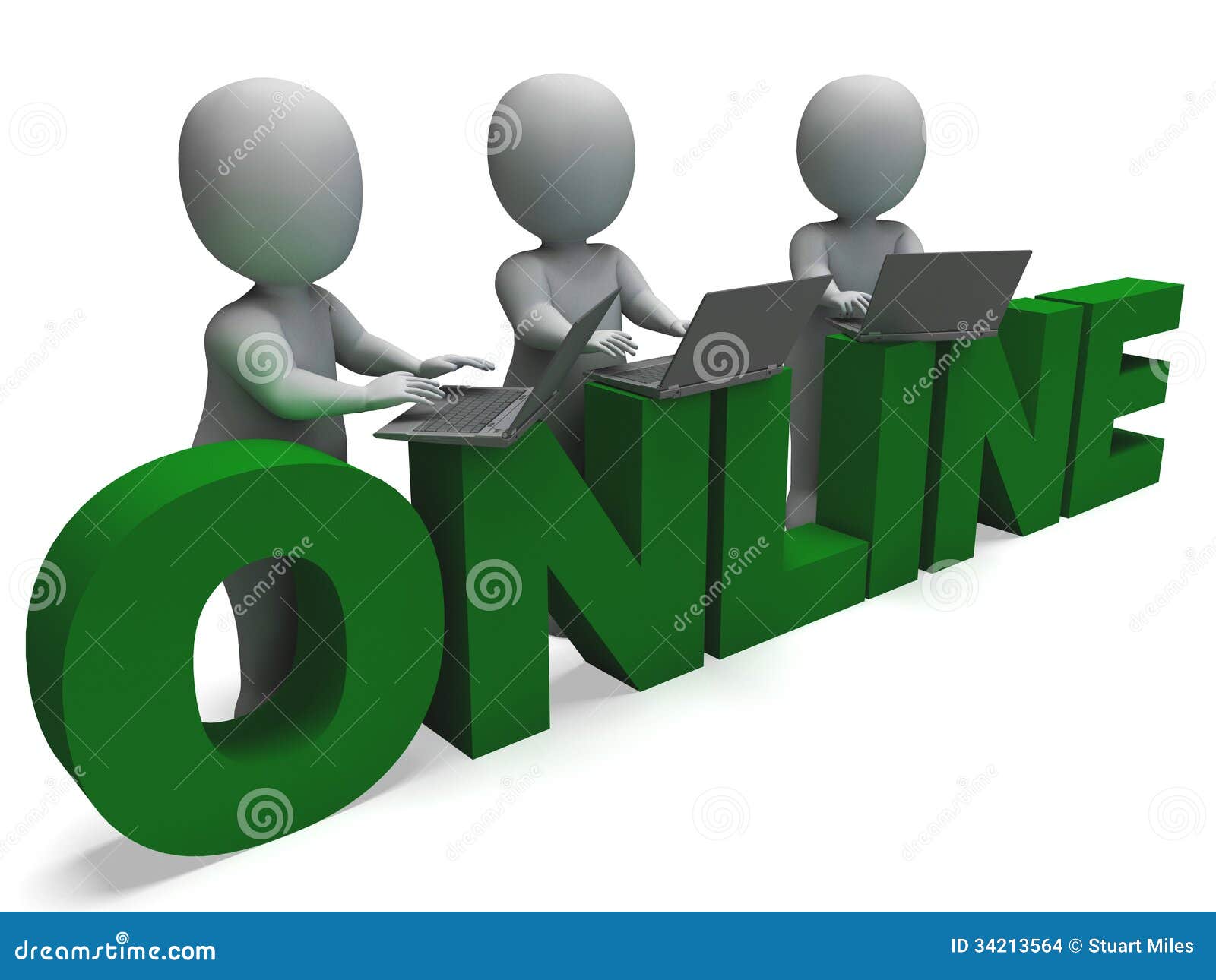 Online Connection Shows World Wide Web Stock Illustration ...