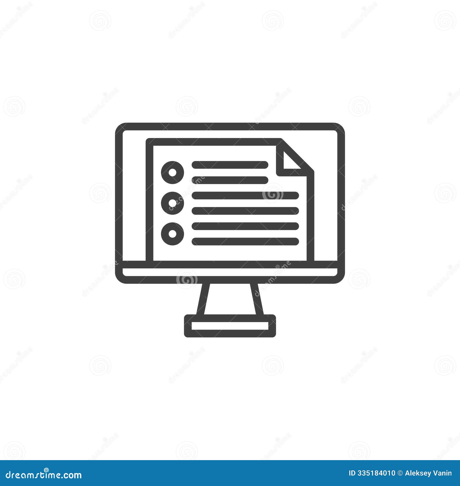 Online Course Enrollment Line Icon Stock Illustration - Illustration of ...