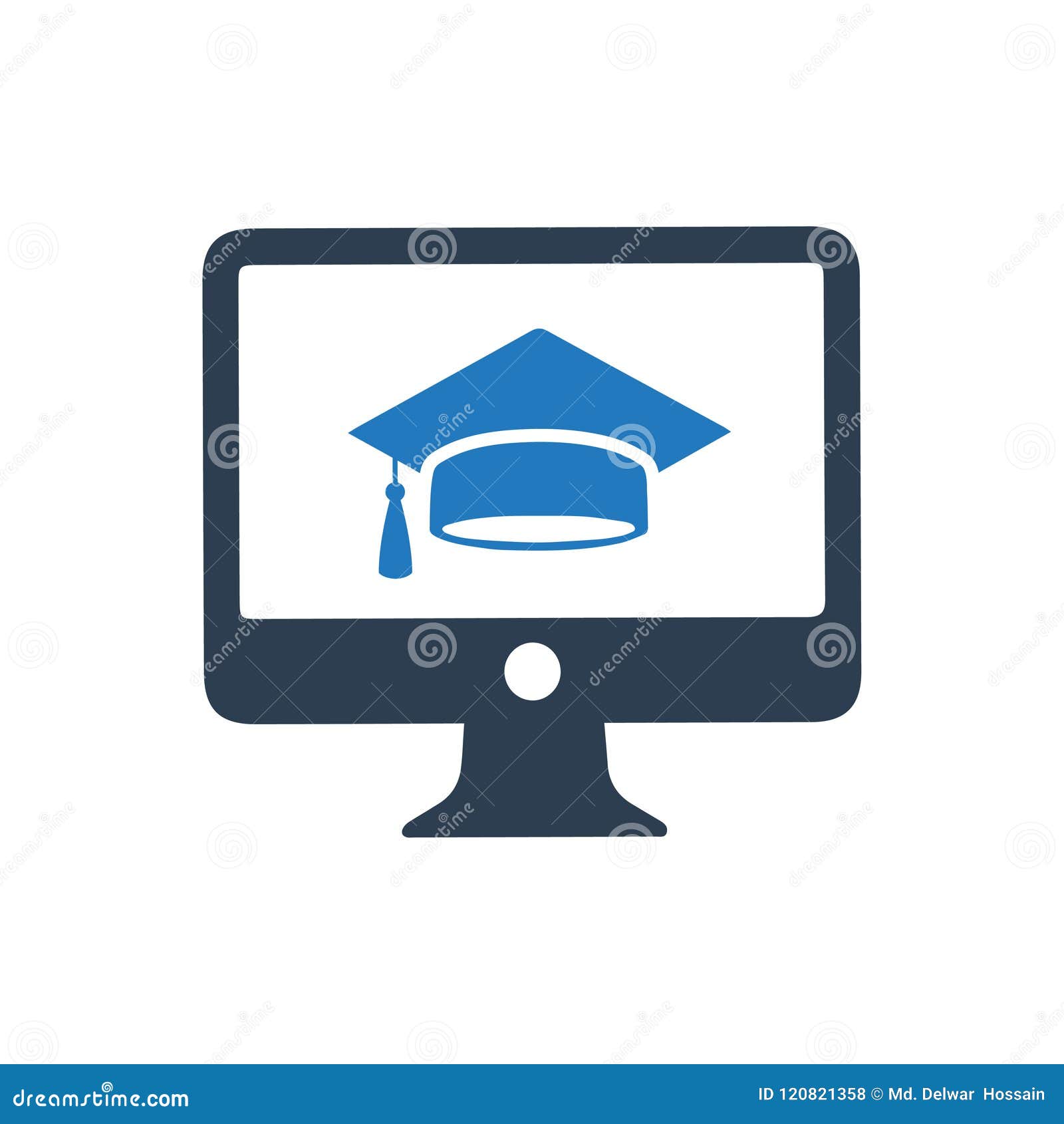 Online Course Icon stock vector. Illustration of online - 120821358