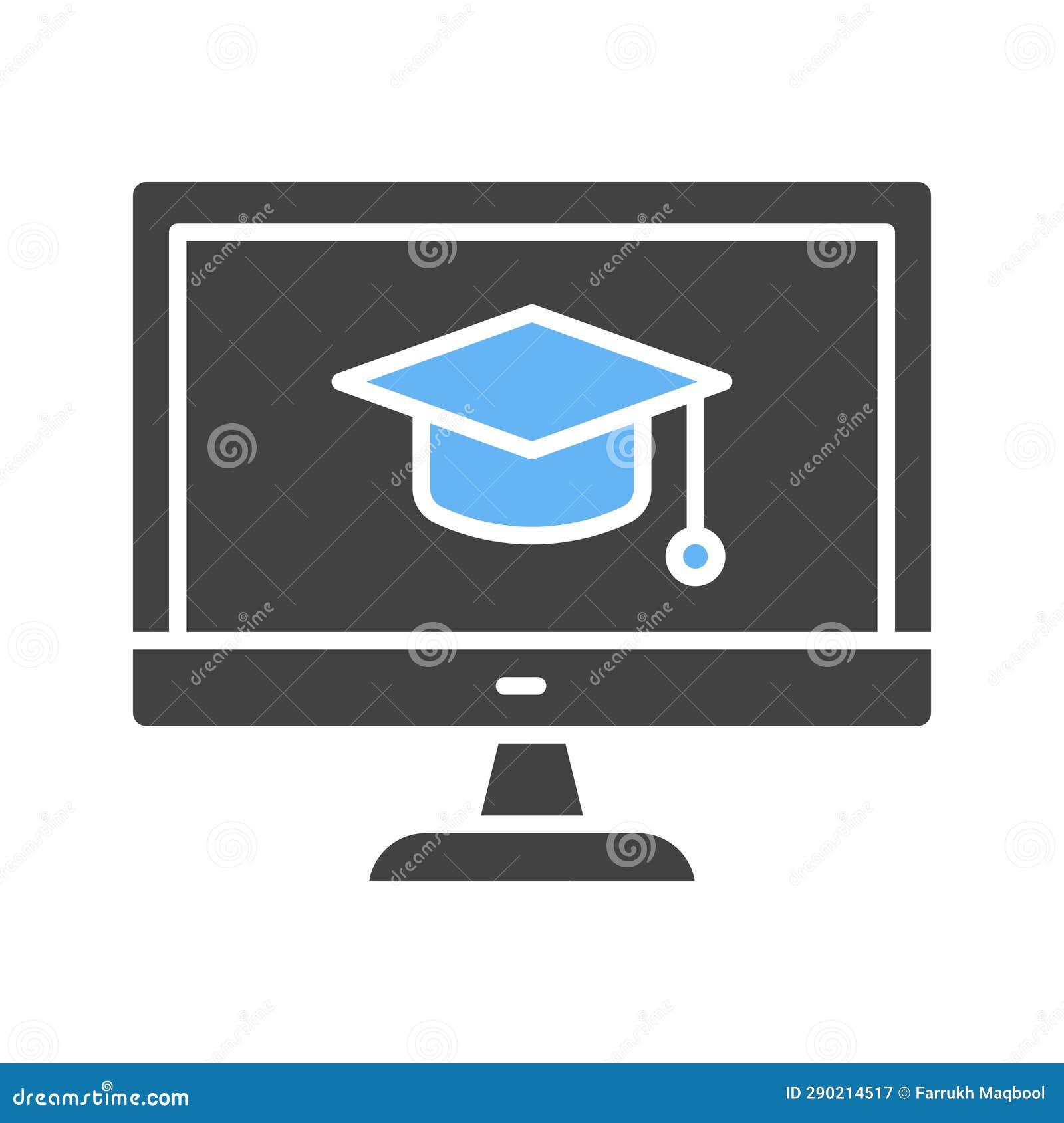 Online Course Icon Image. stock vector. Illustration of education ...