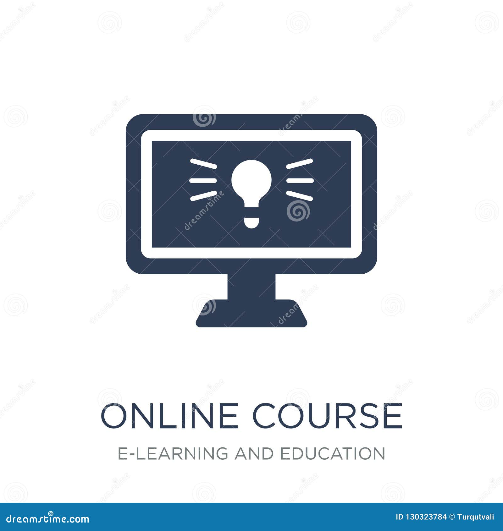 Online Course Icon. Trendy Flat Vector Online Course Icon On White ... Online Course Icon. Trendy Flat Vector Online Course Icon On White ...