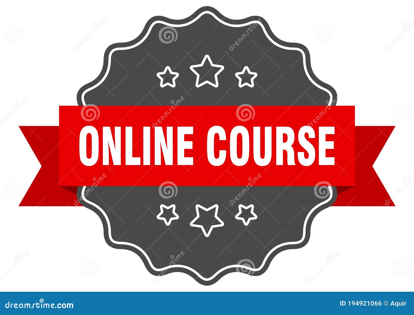 Online Course Label. Online Course Isolated Seal. Sticker. Sign Stock ...