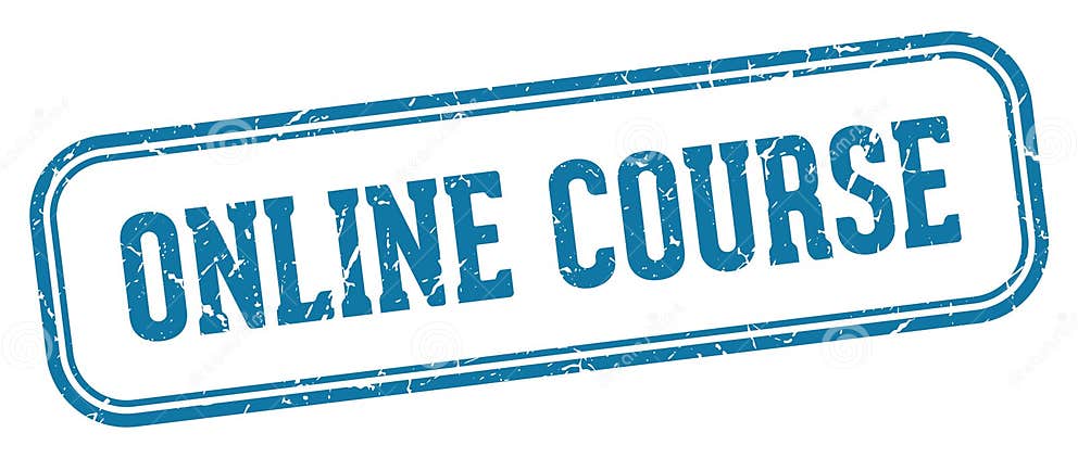 Online Course Stamp. Online Course Rectangular Stamp on White ...