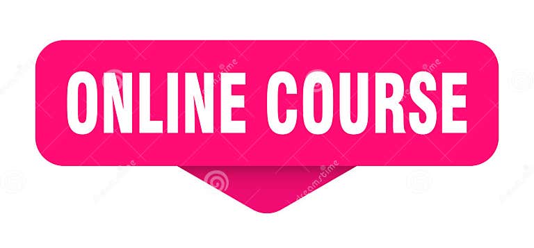 Online Course Sticker. Online Course Sign on Transparent Background ...